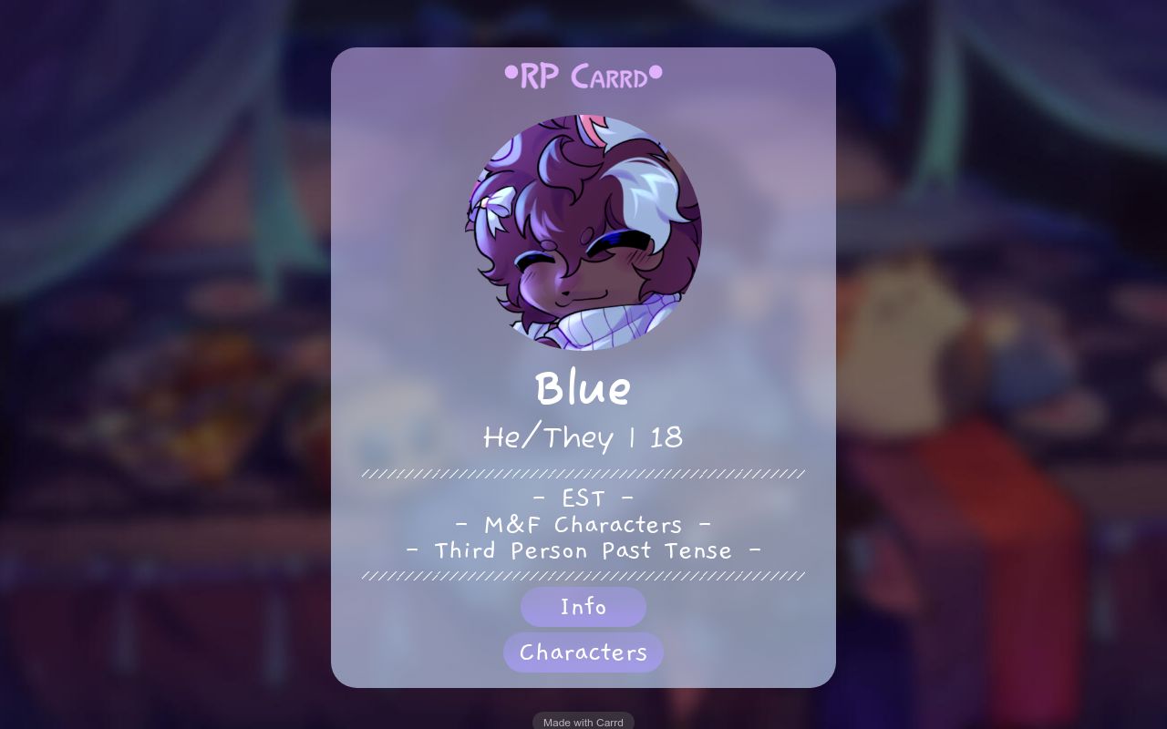 Blue's RP Carrd